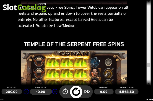 Conan Slot ᐈ Claim a bonus or play for free!
